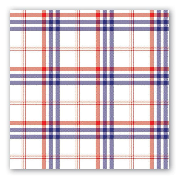 Michel Design Works Paper Cocktail Napkins - Paisley & Plaid (Plaid)