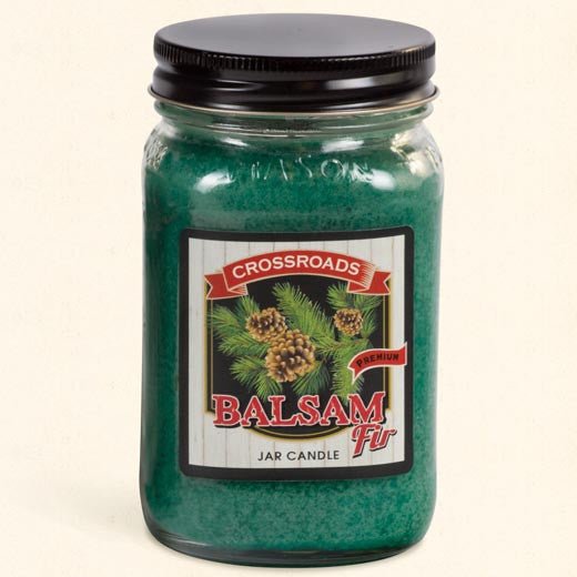 Crossroads Mason Jar Pint Candle 12 Oz. - Balsam Fir