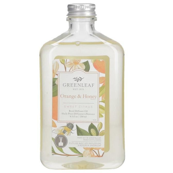 Greenleaf Reed Diffuser Oil 8.5 Oz.- Orange & Honey