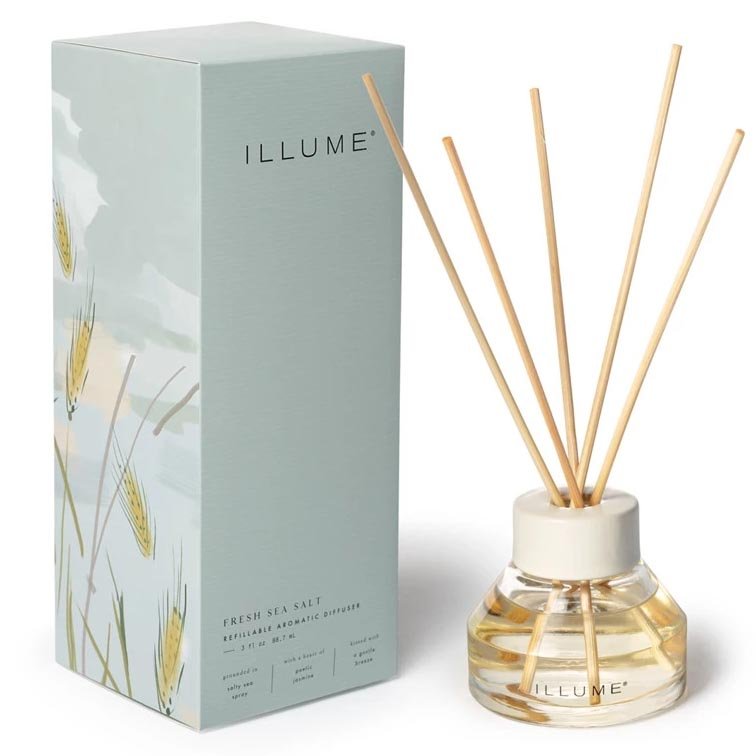 Illume Refillable Reed Diffuser 3 Oz. - Fresh Sea Salt