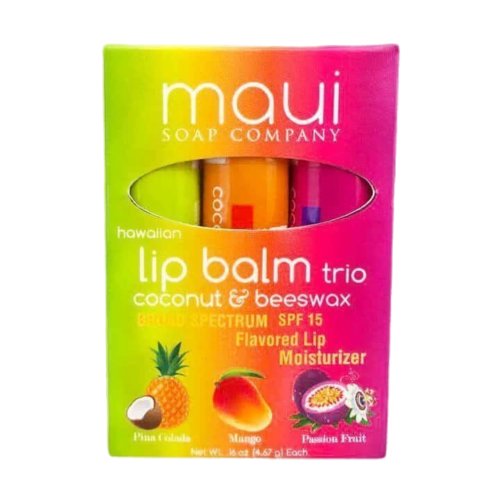 Maui Soap Company Hawaiian Lip Balm 3-Pack SPF15